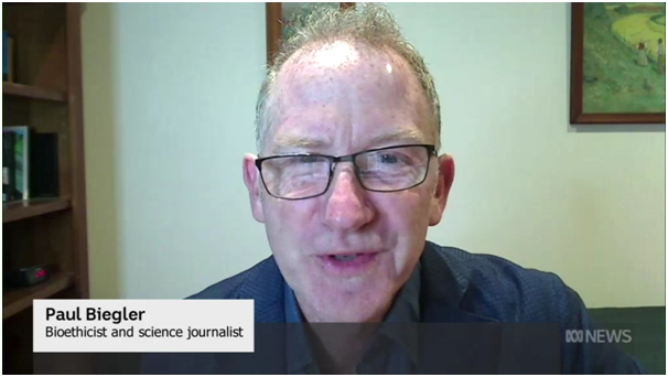ABC TV interview on the science of lockdown isolation – Paul Biegler